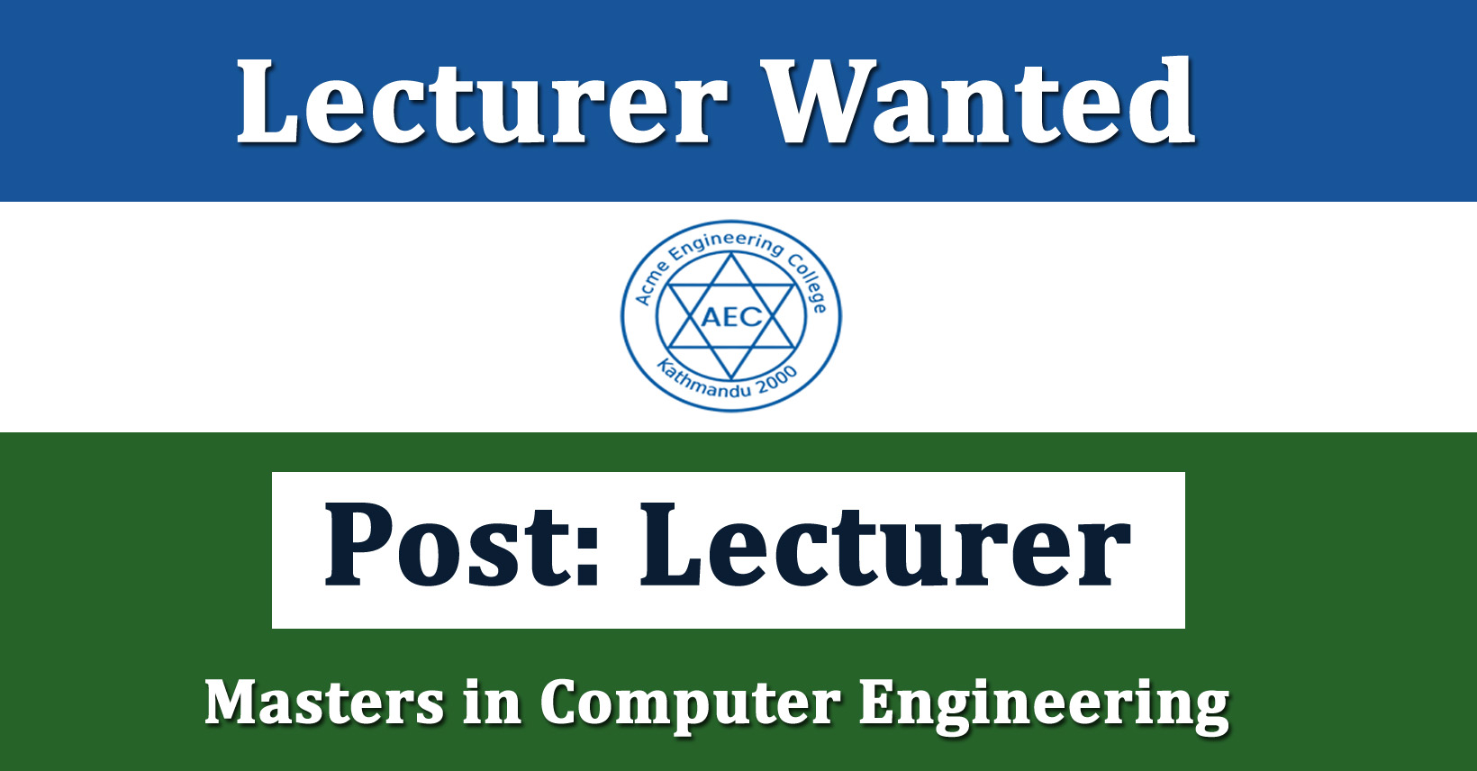 Lecturer Job Vacancies In Nepal